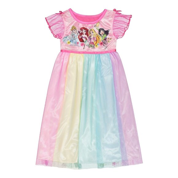 Disney | Pajamas | Disney Toddler Girl Disney Princess Night Gown ...